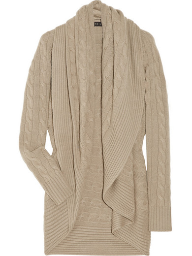 Ralph Lauren Black Label Cable Knit Cashmere Cardigan Net A Porter Com