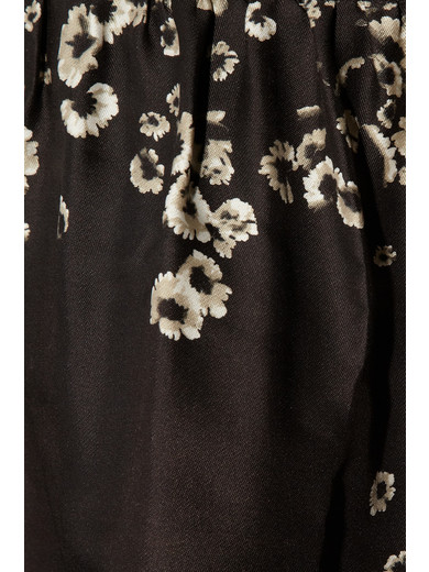 J Crew Floral Print Silk Blend Shantung Dress Net A Porter Com